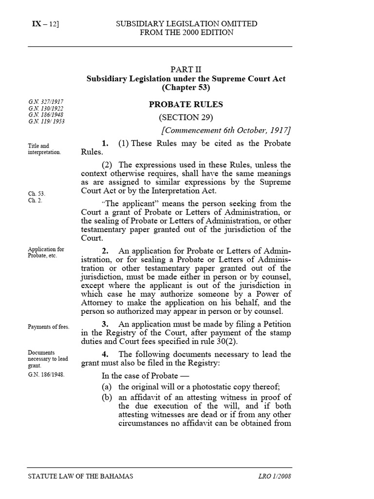 Probate Rules | PDF | Probate | Affidavit