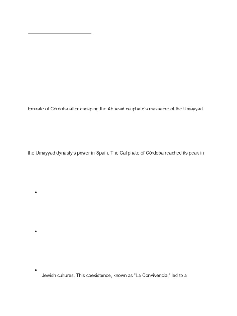 Umayyad Dynasty in Spain Overview | PDF | Al Andalus | Abrahamic Religions