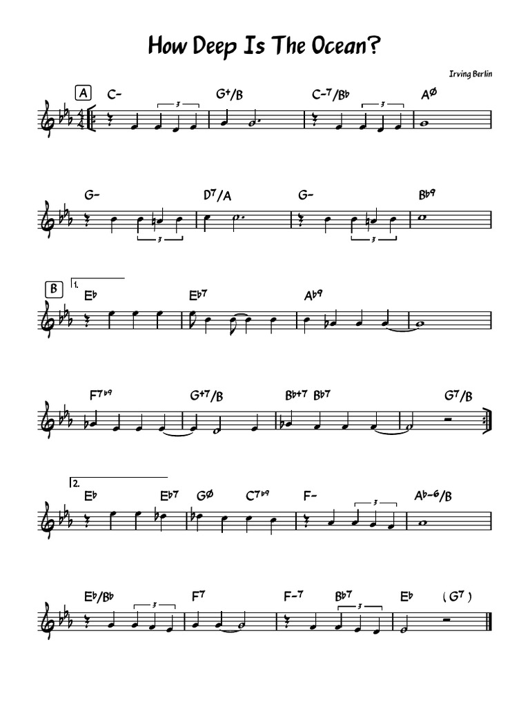 How Deep is the Ocean? | PDF | Songs Written