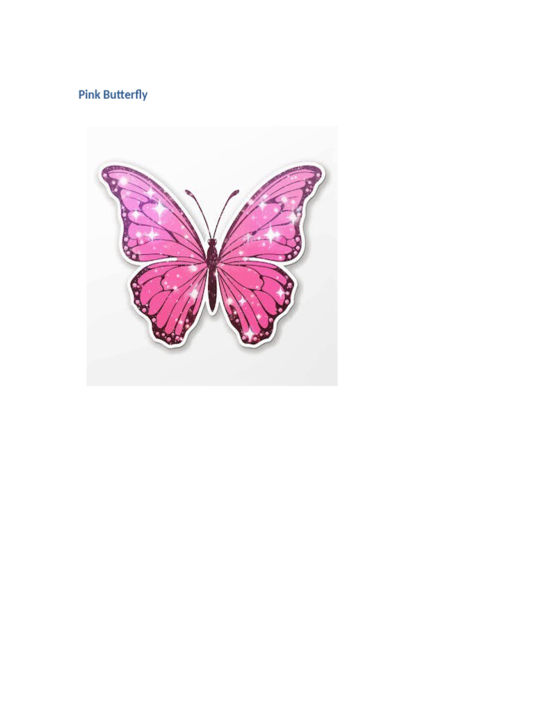 Pink Butterfly Document-4 | PDF