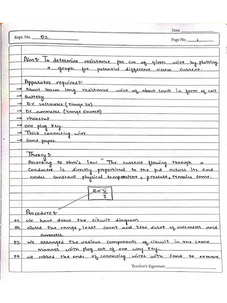 Practical 01 ( Physics )(1) | PDF