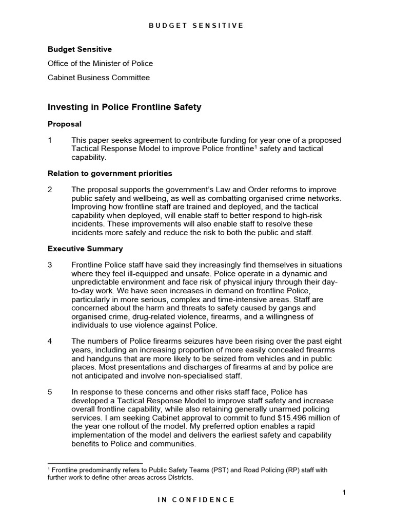 Investing in Police Frontline Safety | PDF | Police | New Product ...