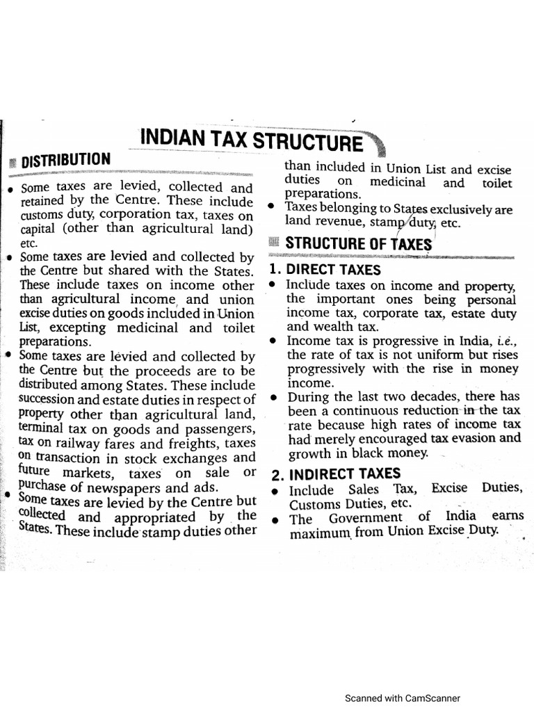 Indian Tax Structre | PDF