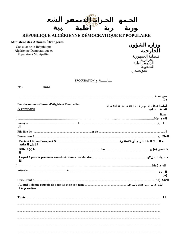 Formulaire Procuration | PDF