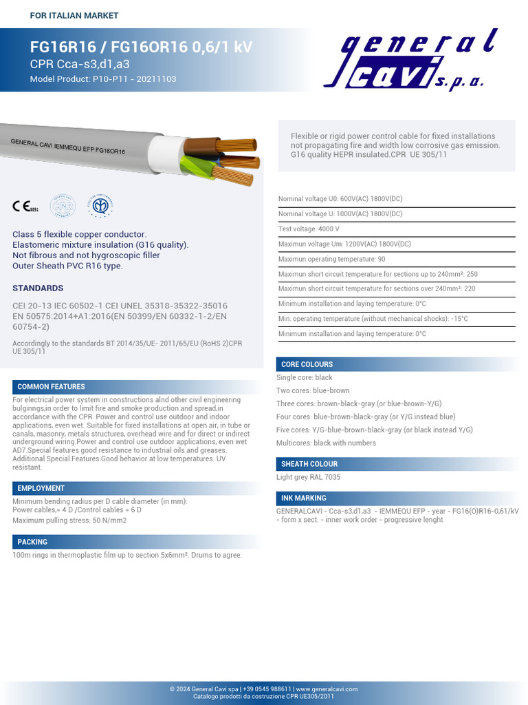 FG16R16 FG16OR16 0 6 1 KV - EN | PDF | Alternating Current | Insulator (Electricity)