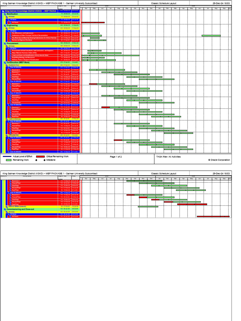 MEP-Bid Form T8 Program Management - SCHEDULE - SummeryV6 - L3 | PDF