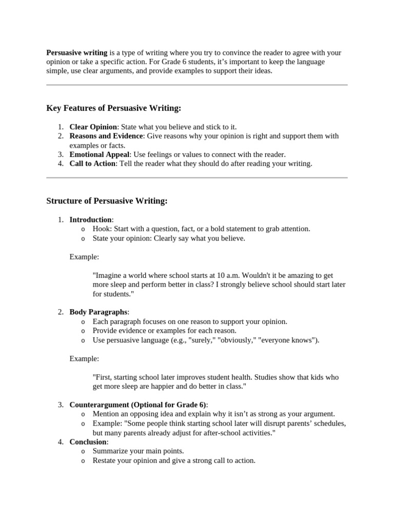 Persuasive Writing Is A Type of Writing Where You Try To Convince The ...
