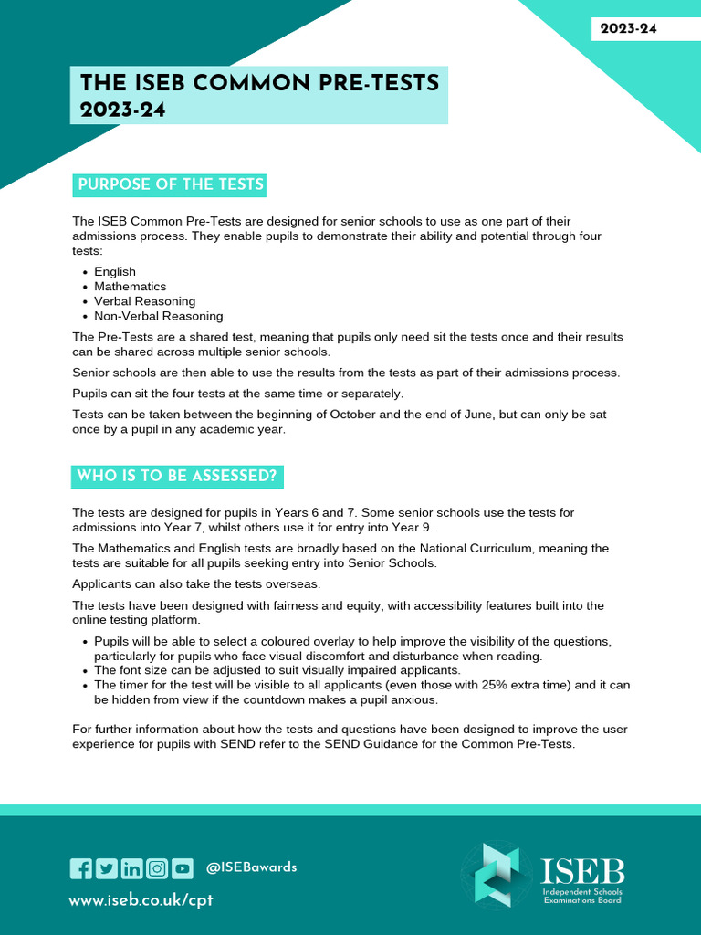ISEB-Common-Pre-Tests-Framework-2023-24-1 | PDF | Word | Reading ...