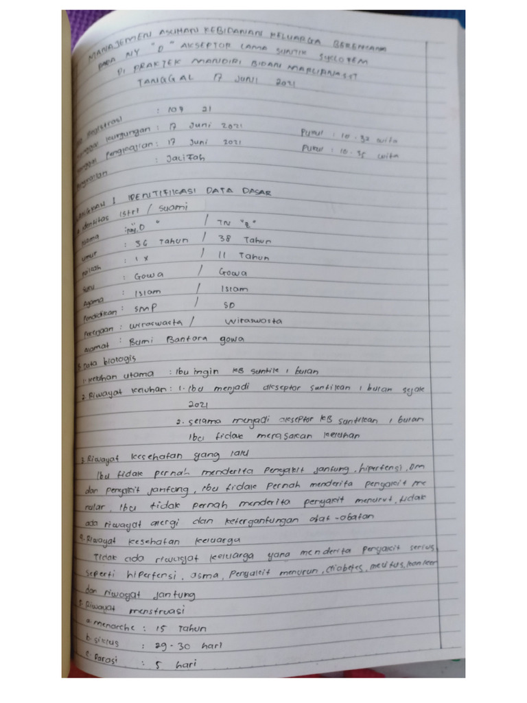 Contoh Askeb KB | PDF