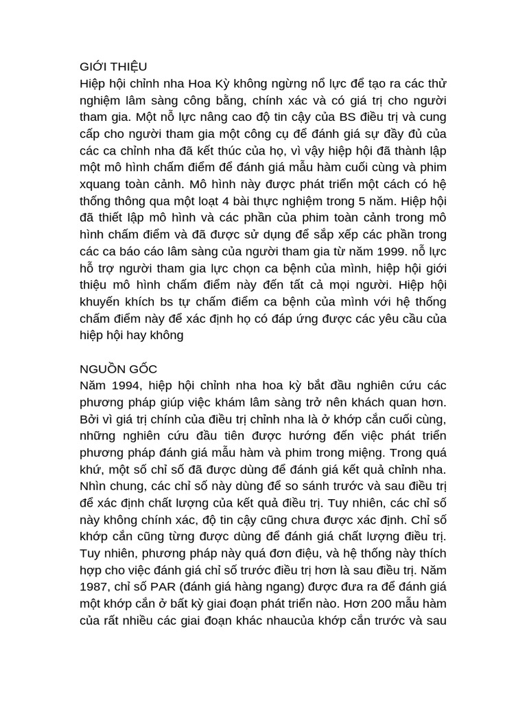 Abo Model Grading System | PDF