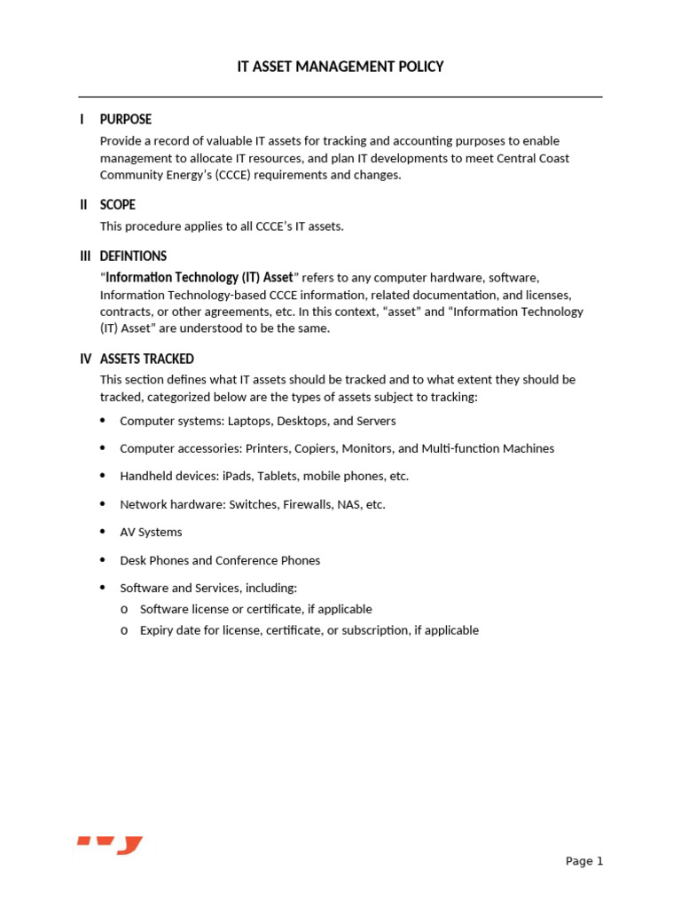 3CE IT4 IT Asset Management | PDF | Computer Data Storage | Computer ...