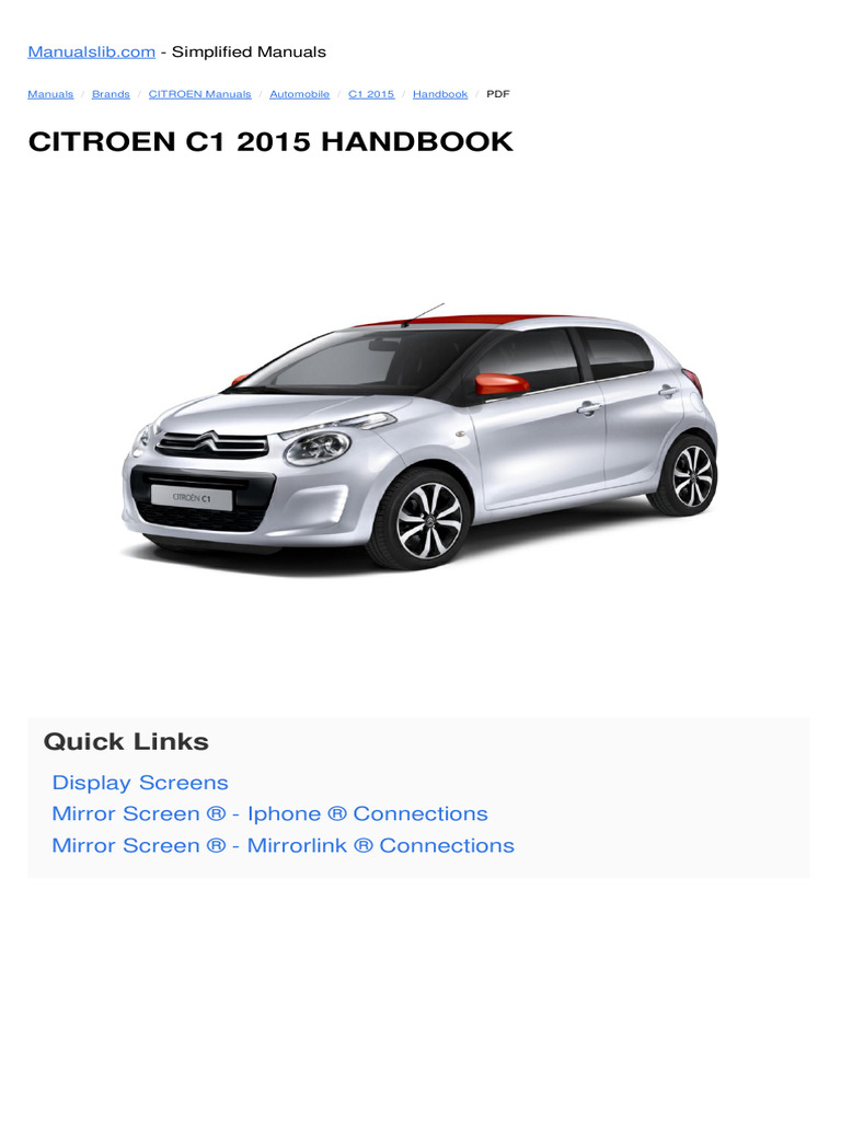c1 Uputstvo | PDF | Manual Transmission | Seat Belt