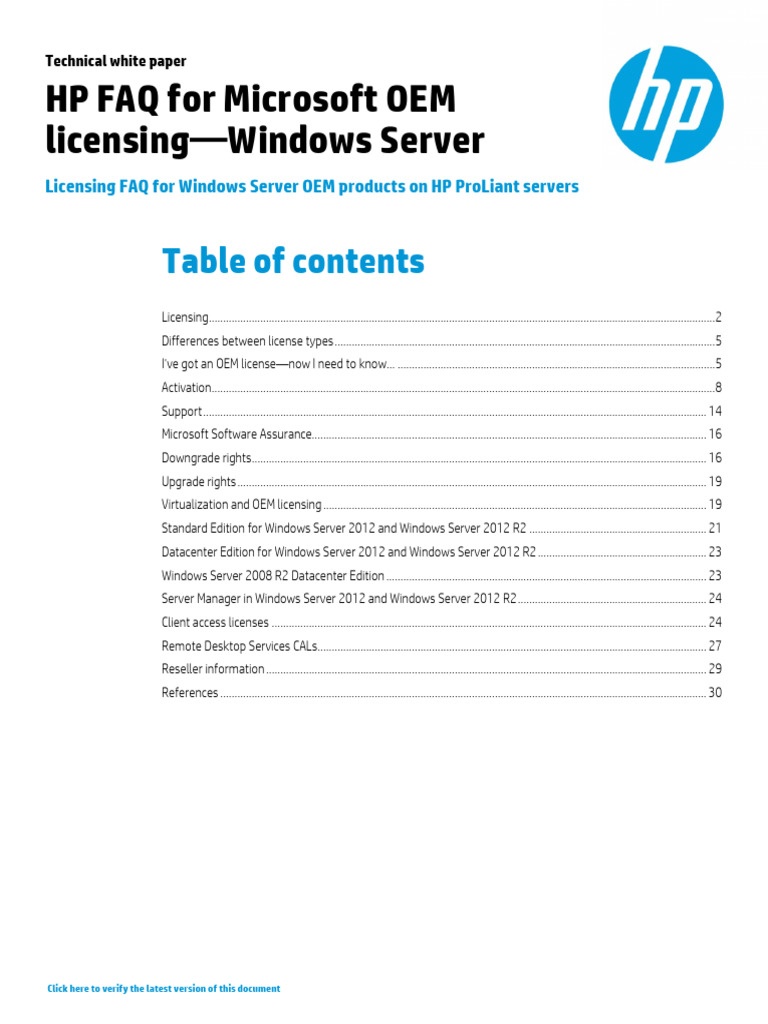 Microsoft OEM Licensing-Windows Server | PDF | Microsoft Windows ...