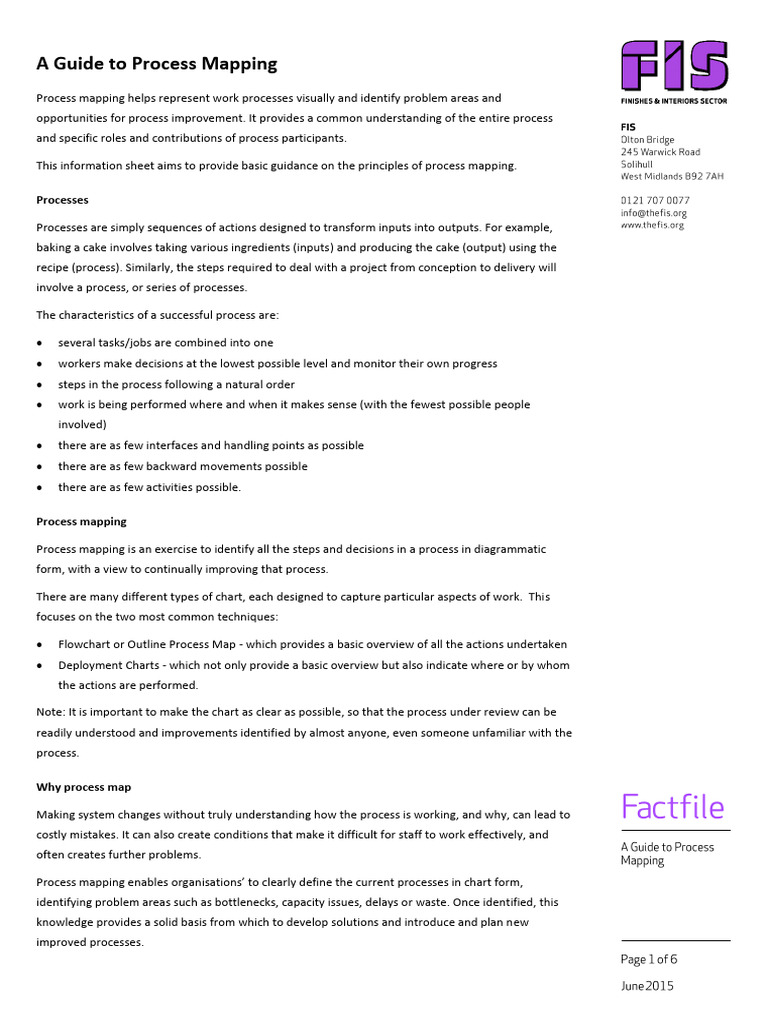 Process Mapping Guide for Improvement | PDF | Information | Function ...