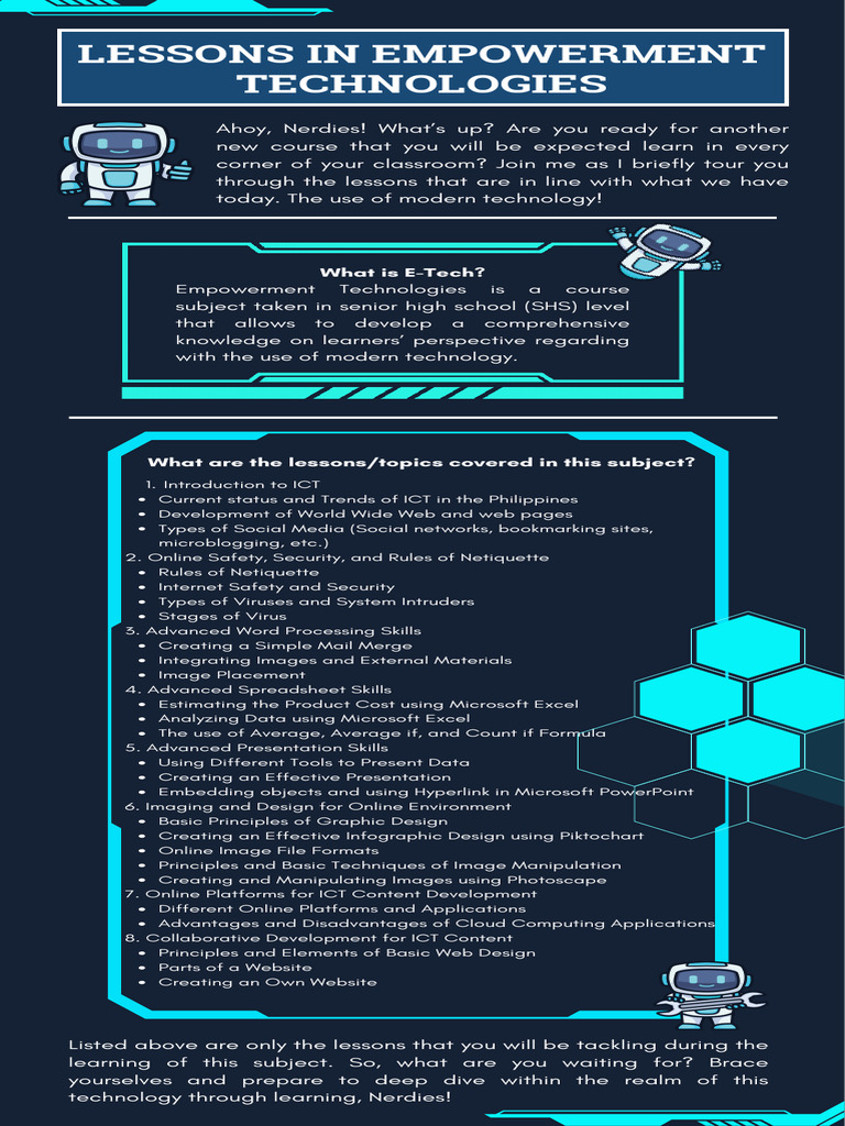 E Tech Infographic Pdf Educational Technology World Wide Web