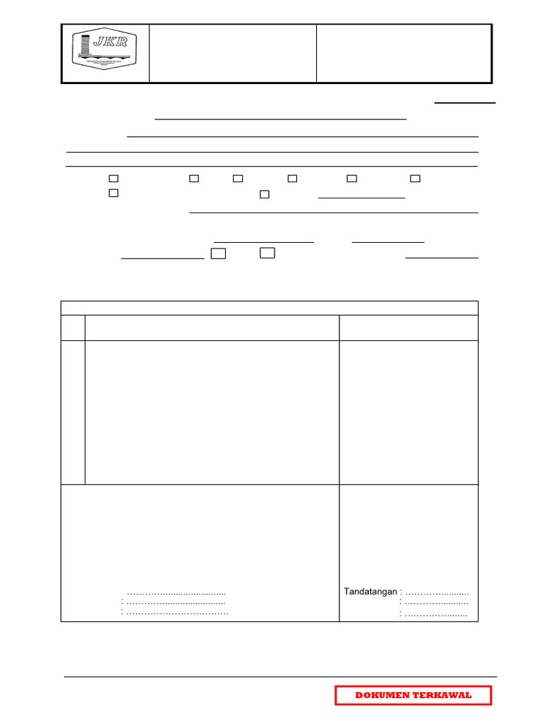 8 Borang Pemeriksaan Kerja Pembinaan (PKP) | PDF