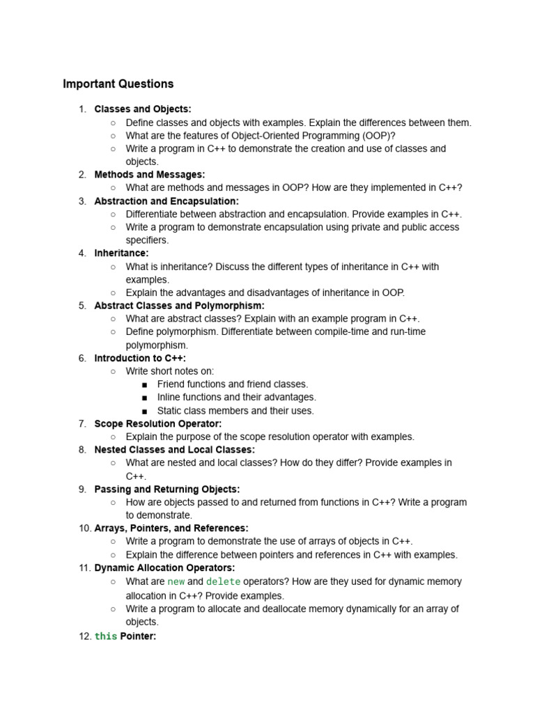 Oops 1 Pdf C Class Computer Programming 