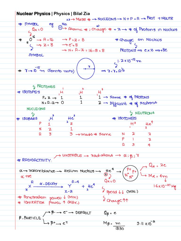 Lecture Notes (Nuclear Physics) | PDF