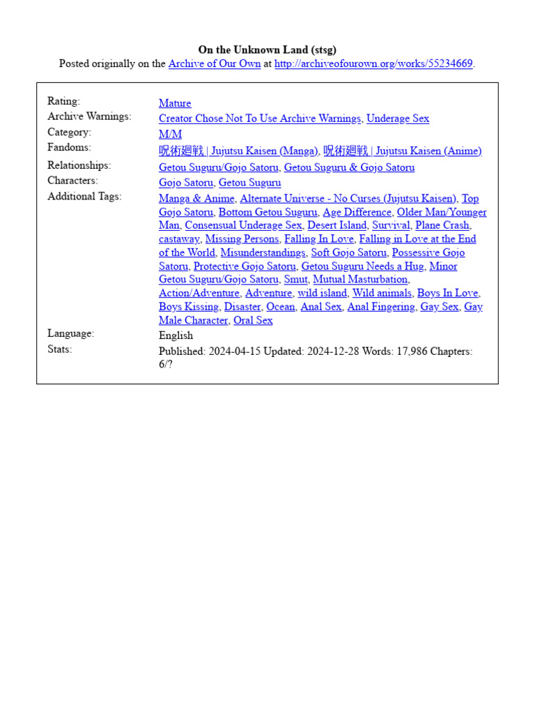 On The Unknown Land STSG | PDF