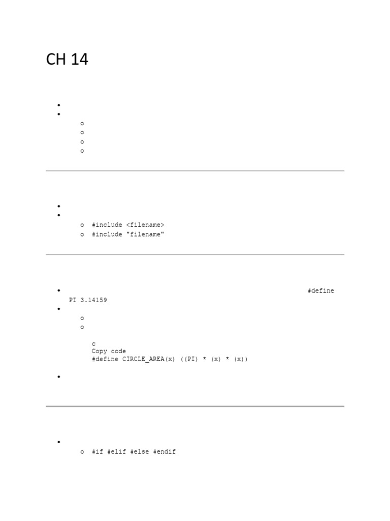 C Preprocessor Directives Explained | PDF | Software | Software Development