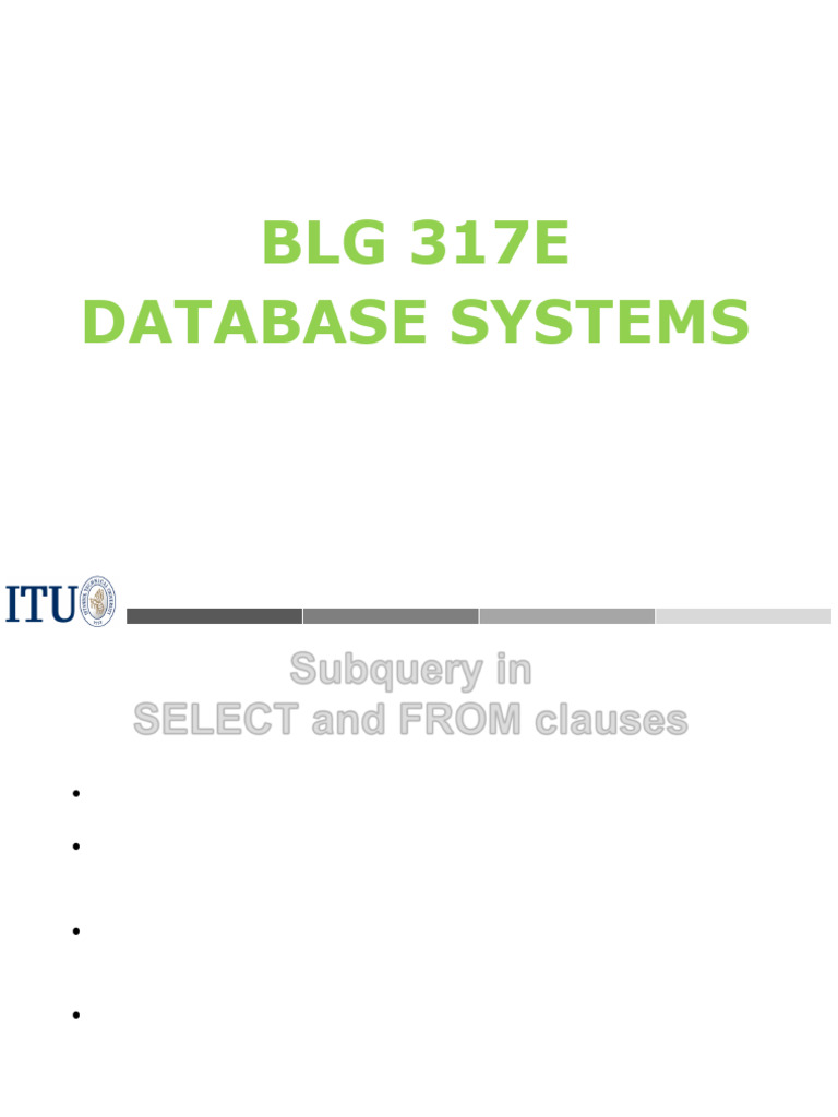 Blg 317e Week 5 Sql Alternative Join Types Aggregations Views Set Ops Pdf Databases Data