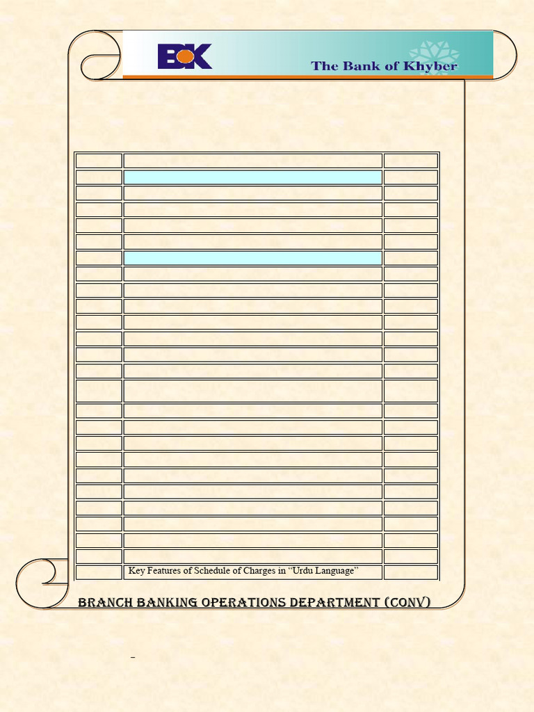Final Schedule of Charges January To June 2025 (BOK Conventional ...
