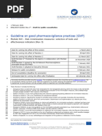 Draft Guideline Good Pharmacovigilance Practices GVP Module Ix Signal ...