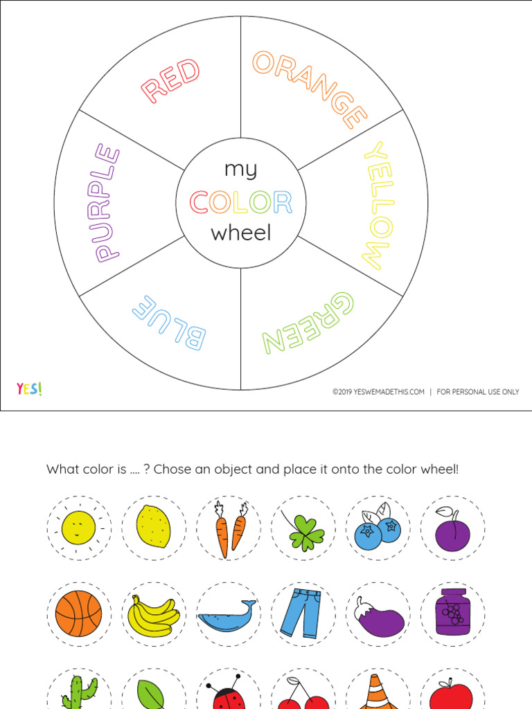 Yes Color Wheel Game For Kids | PDF