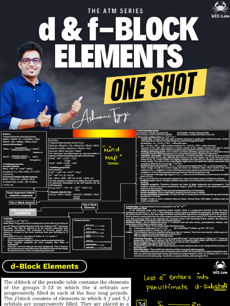 D & F-Block Elements-ATM Series | PDF