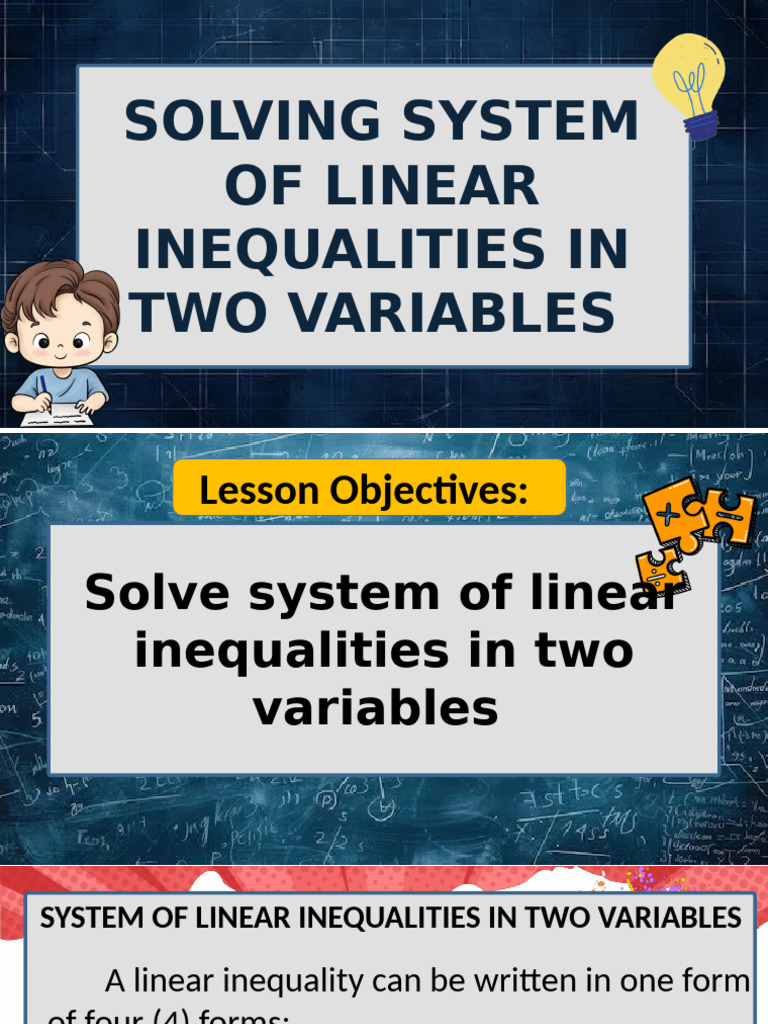 Grade 8- Graphing Sytem of Linear Inequalities | PDF