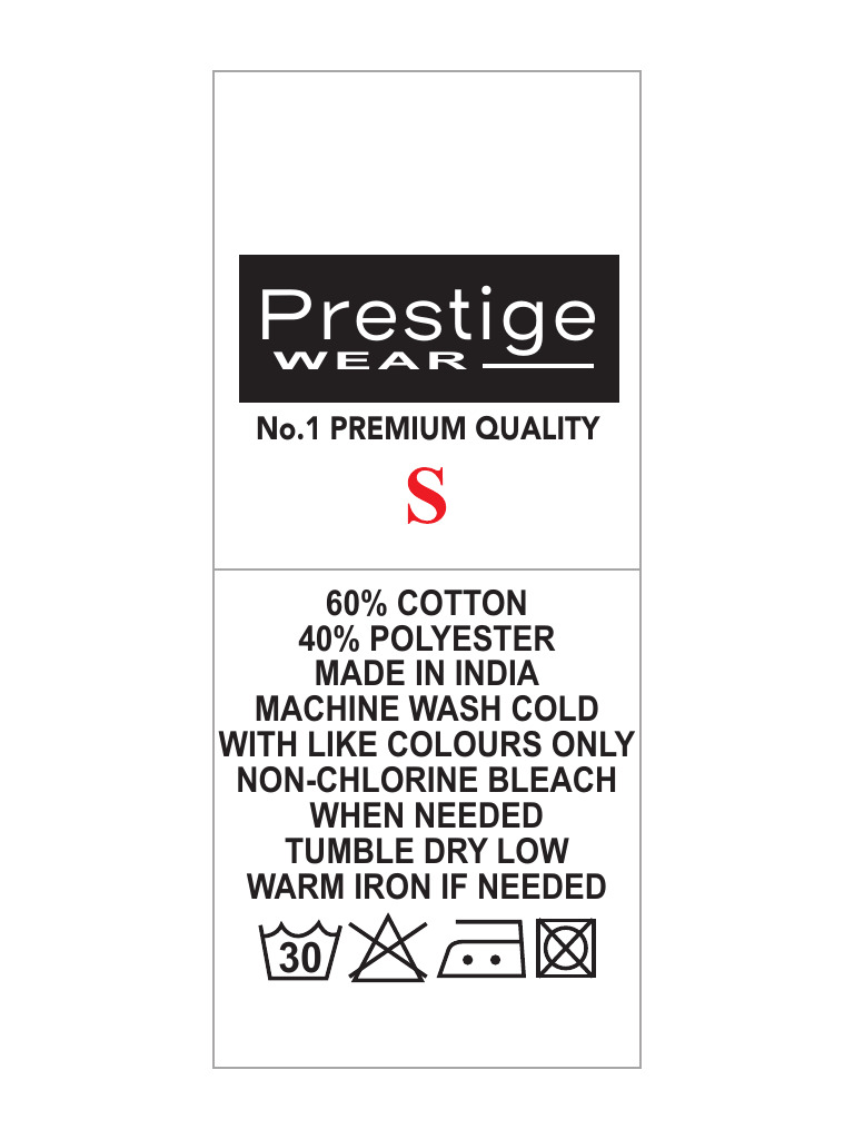 Prestige Wear Label 3 | PDF