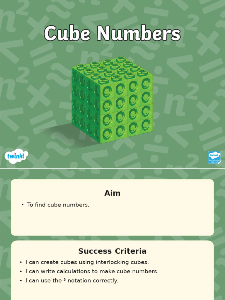 Lesson Presentation - Cube Numbers | PDF | Length | Mathematics
