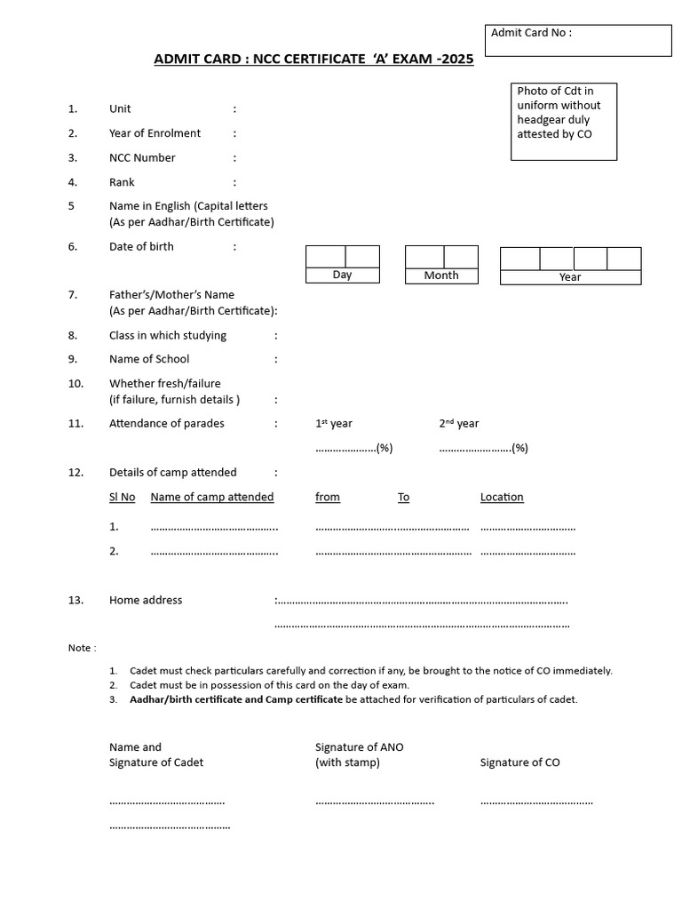 Admit Card | PDF | Authentication