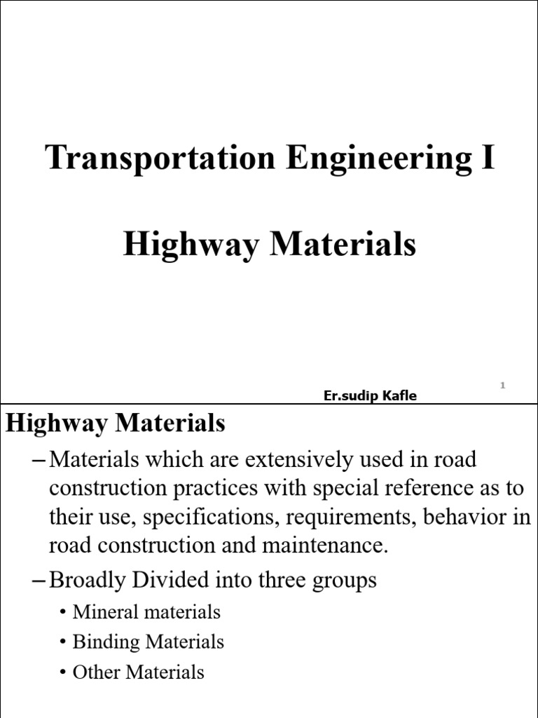 Essential Highway Materials Overview | PDF | Concrete | Construction ...
