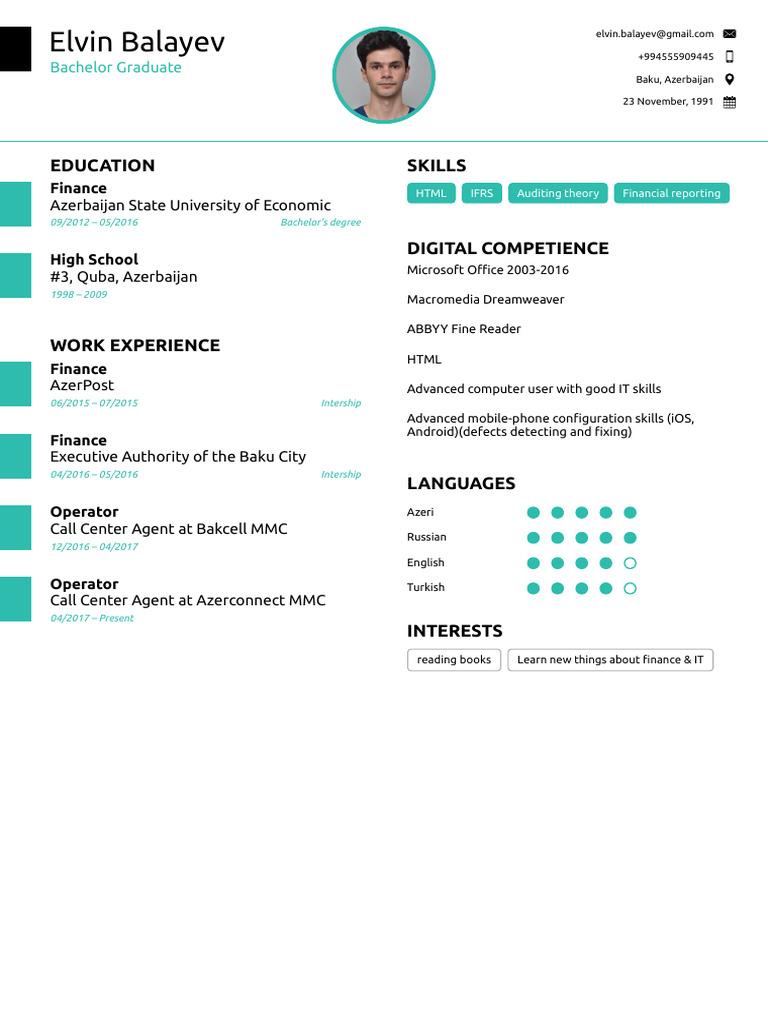 Elvin's Resume | PDF