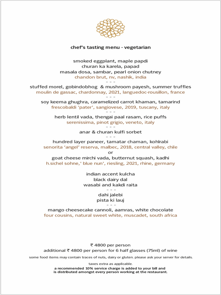 chefs-tasting-menu | PDF | Foods | Cuisine