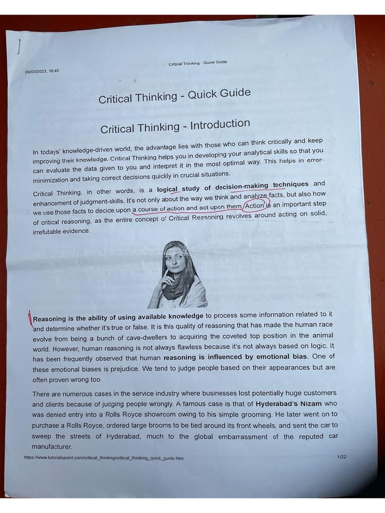 Critical Thinking and Creativity | PDF