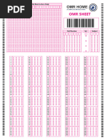 OMR Sheet for 200 Questions PDF | PDF