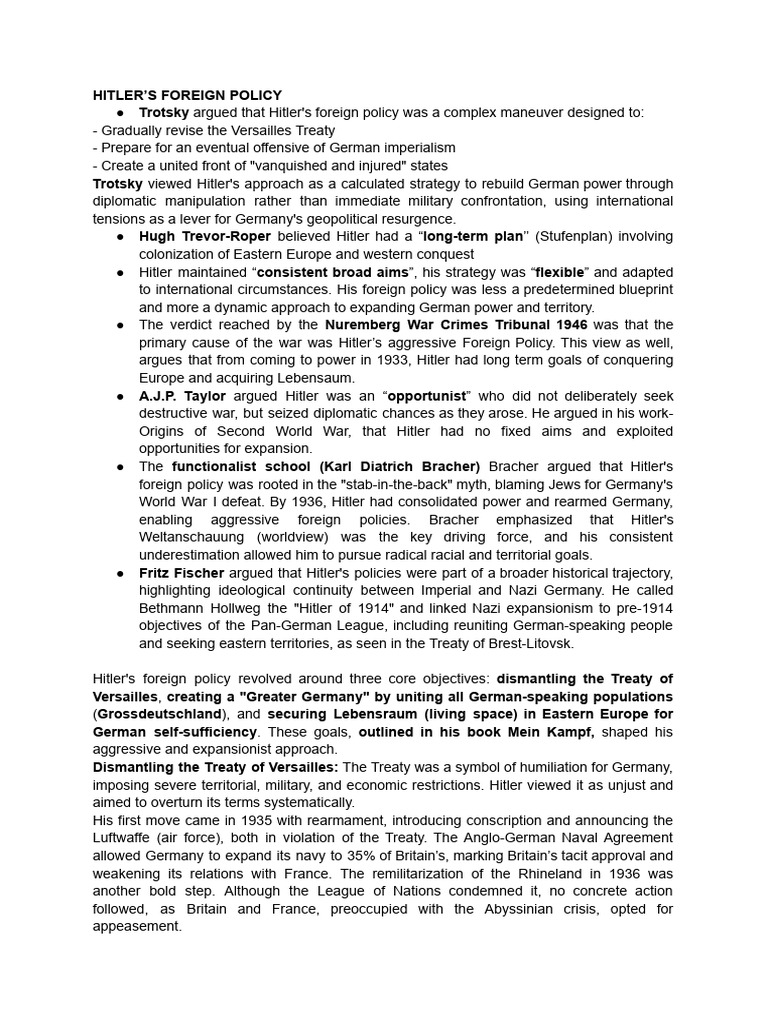 Hitler's Foreign Policy and Rise of Nazim | PDF | Nazism | Fascism