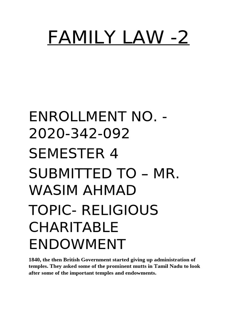 Family Law | PDF | Secularism