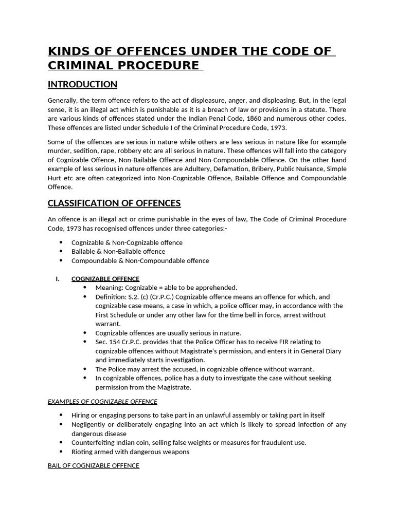 After The Commencement of The Code of Criminal Procedure Code | PDF ...