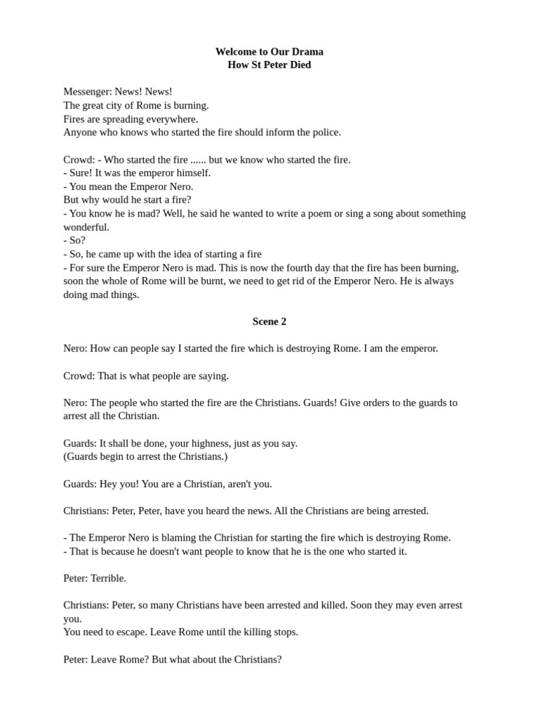 How St Peter Died | PDF | Saint Peter | Jesus