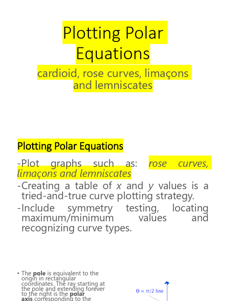 Polar Equation Plotting Guide | PDF | Coordinate System | Mathematical Objects
