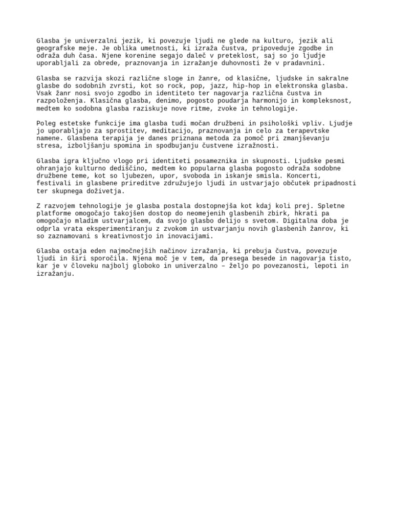 Glasba | PDF