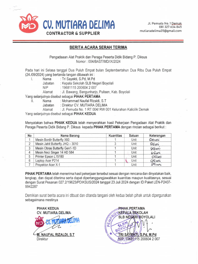 CV Mutiara Delima | PDF
