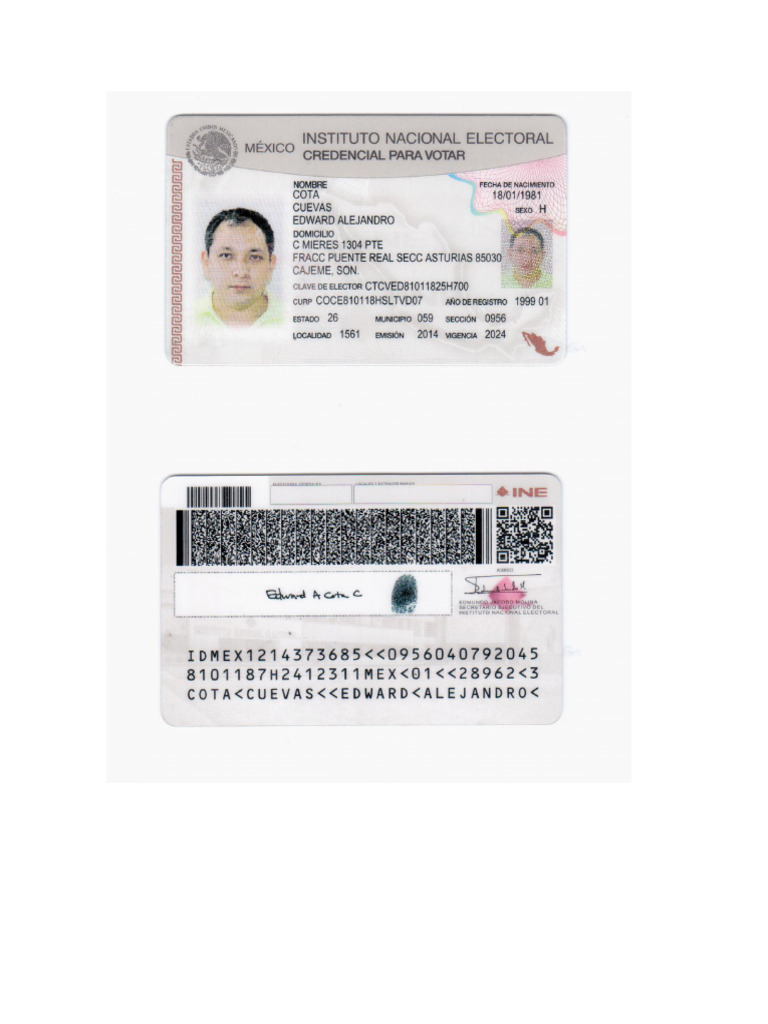 605709819 IFE Edward Cota Rep Legal | PDF