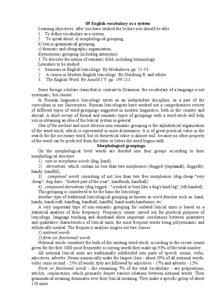 Understanding Vocabulary Systems | PDF