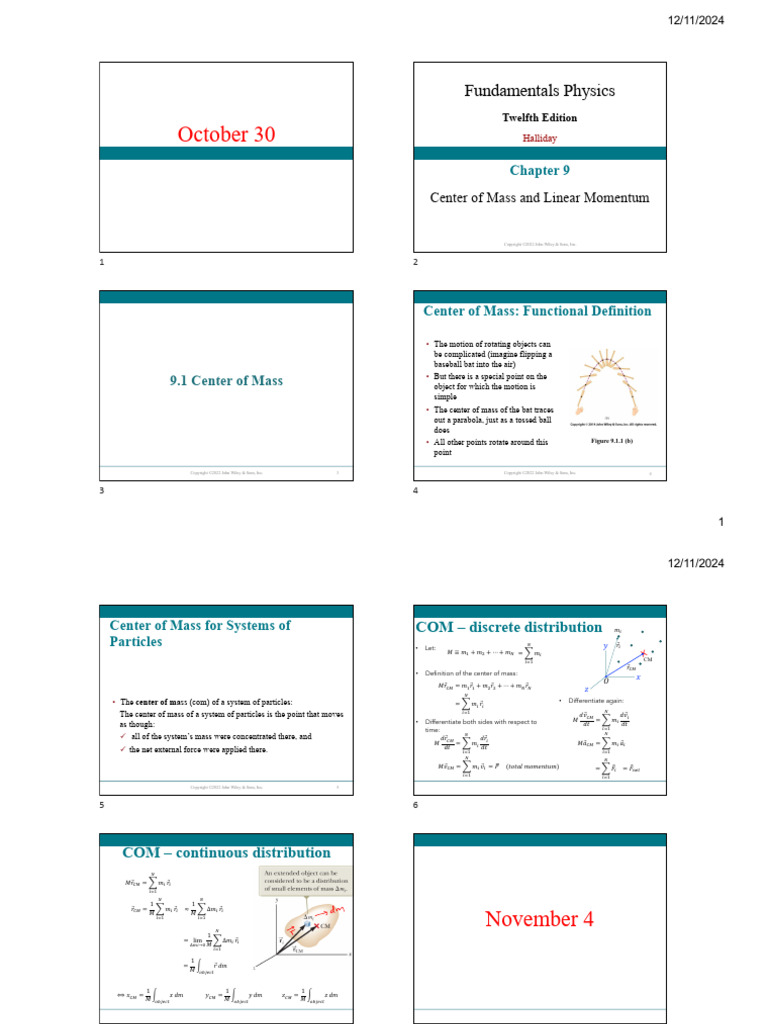 ch09 (1) | PDF | Collision | Momentum