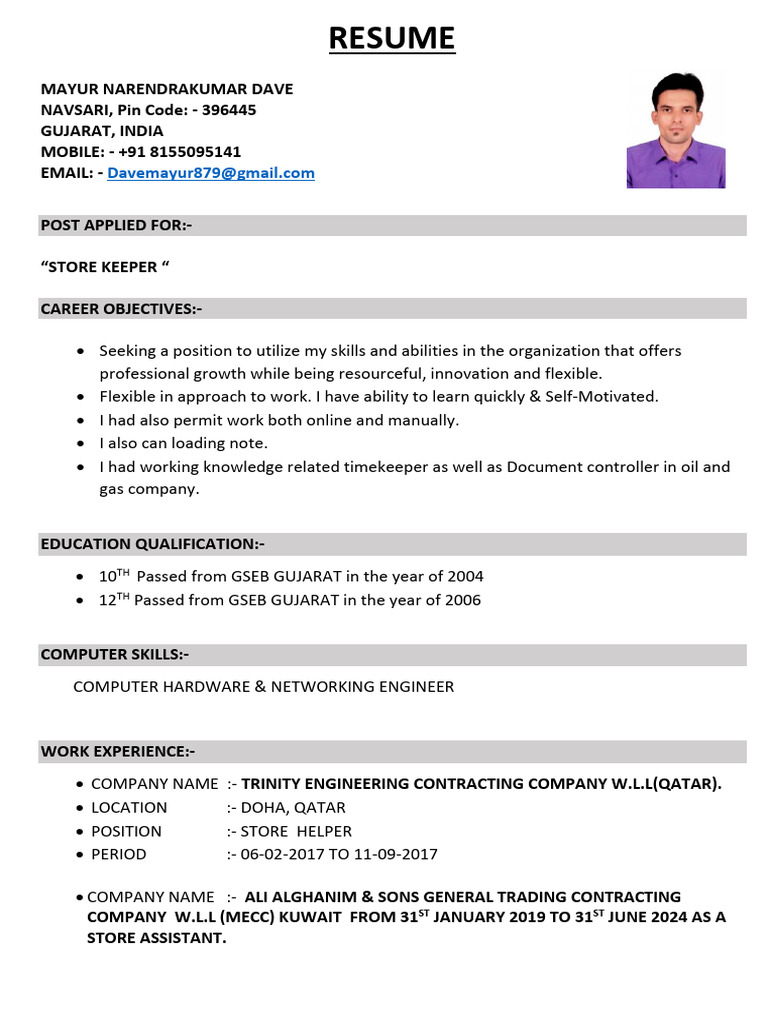 MAYUR_DAVE_RESUME 007-merged | PDF