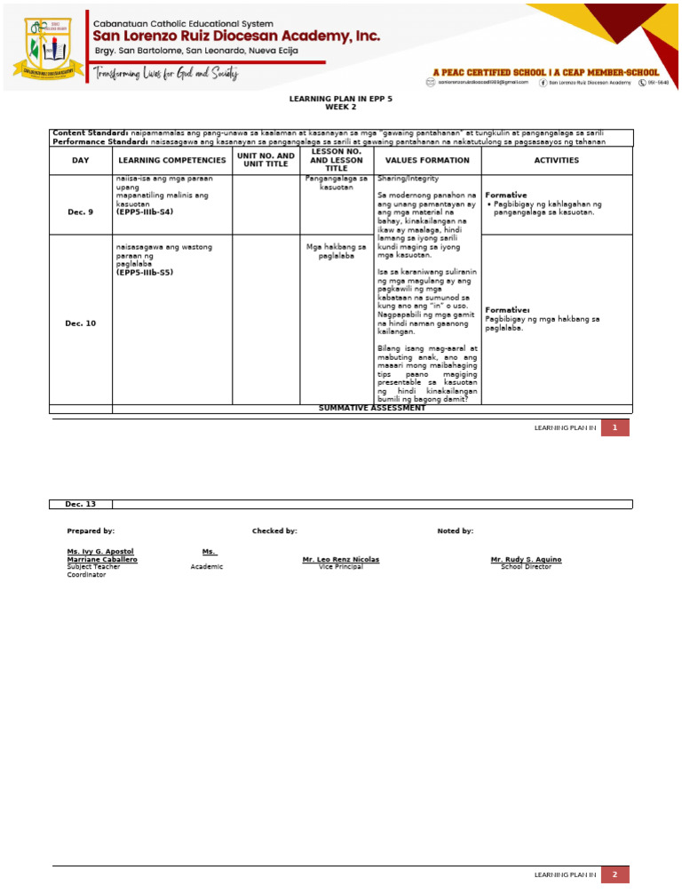 Q3 LP2 Epp5 | PDF